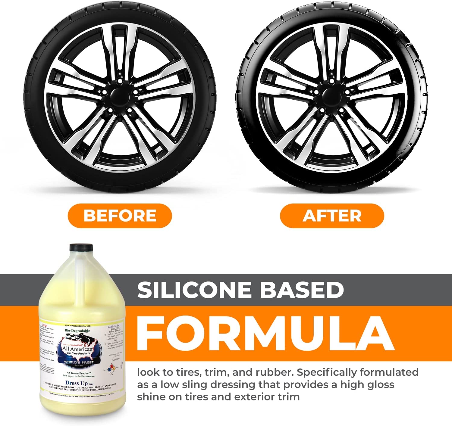 Tire Dress Up - High Gloss Shine Tire Dressing – All American Car Care Products
