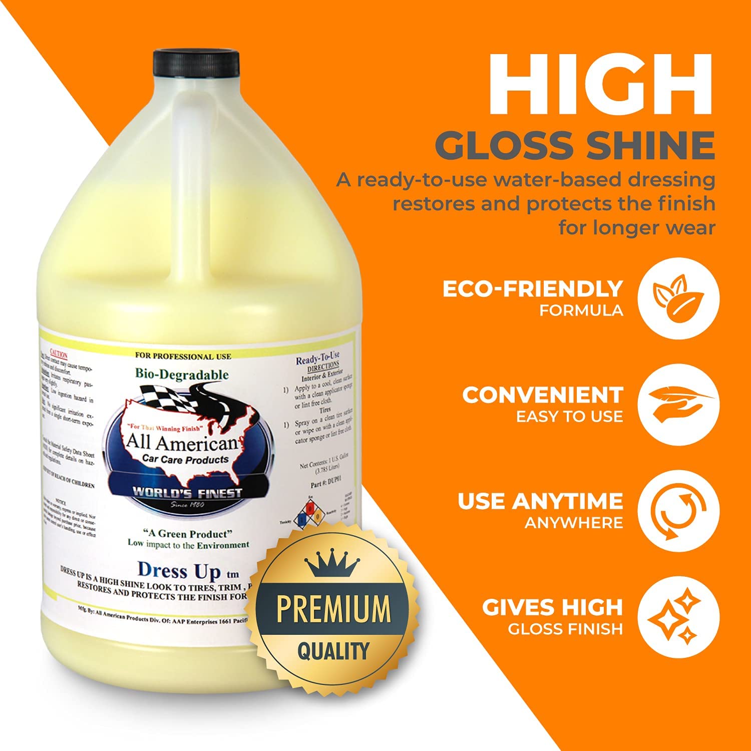 Tire Dress Up - High Gloss Shine Tire Dressing – All American Car Care Products