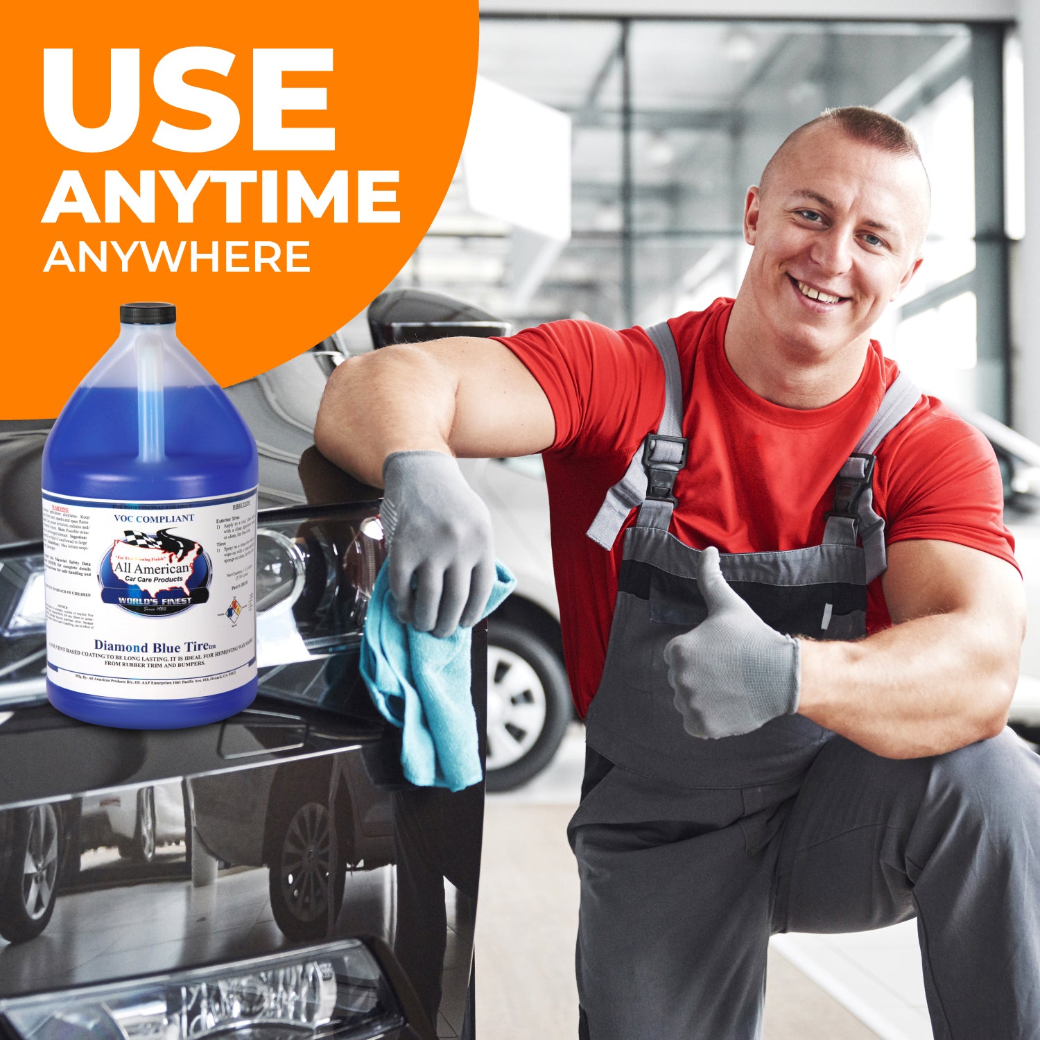 Diamond Blue Tire Dressing - Wet Look High Gloss Solvent Based Dressin – All American Car Care ...