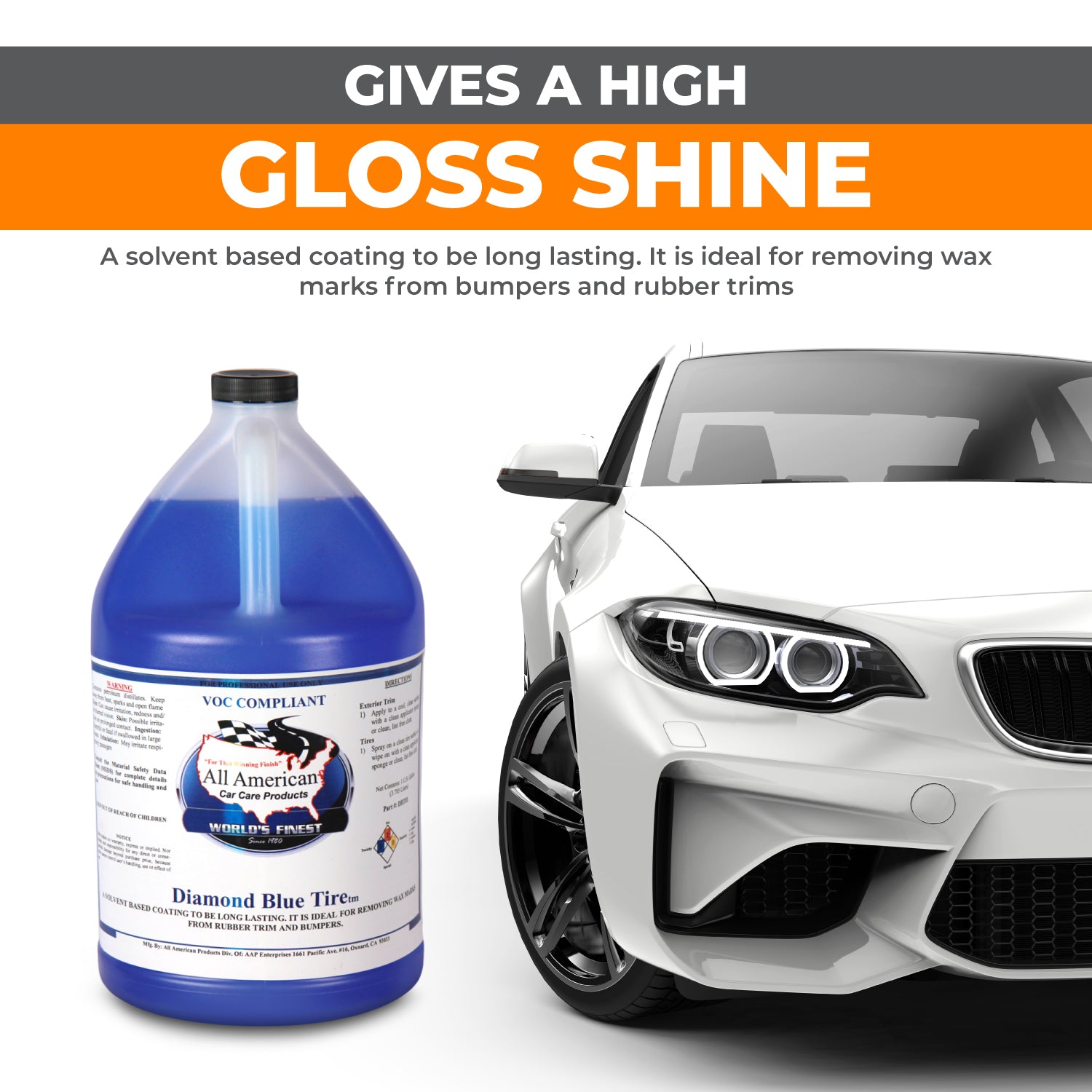 Diamond Blue Tire Dressing - Wet Look High Gloss Solvent Based Dressin – All American Car Care ...